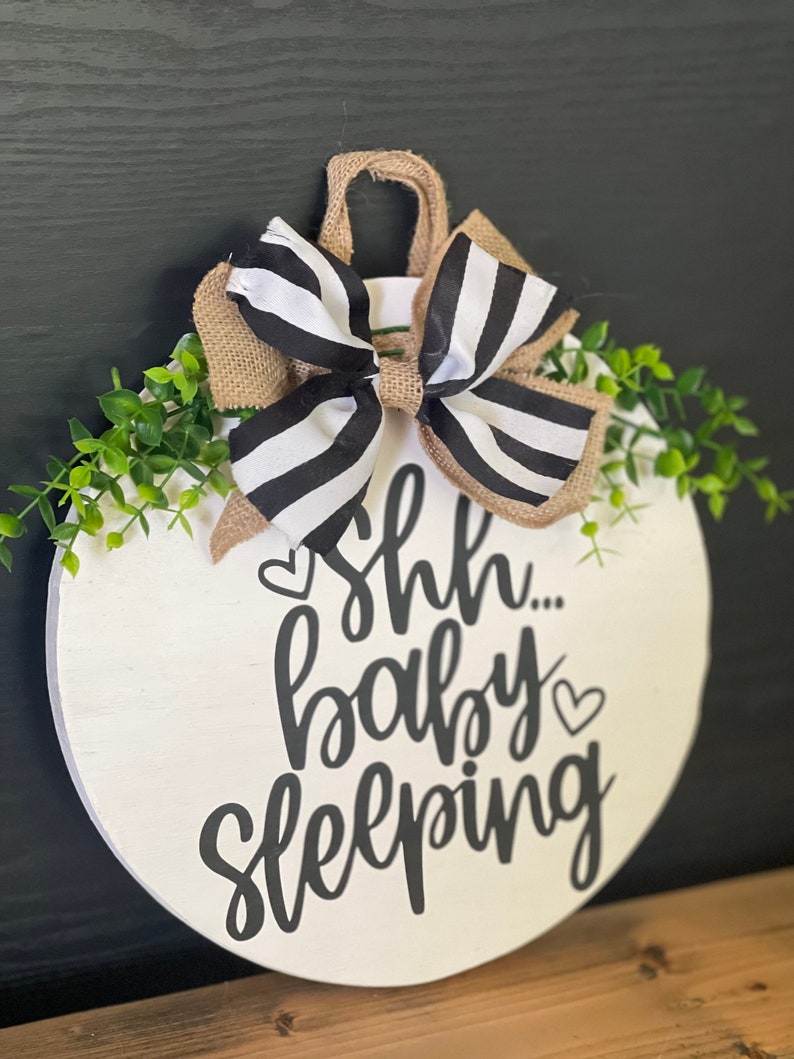 Baby Sleeping Sign Shhh Baby Signbaby Sleeping Sign - Etsy