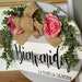 Welcome Door Sign Spanish Circle Welcome Sign Personalized Welcome Sign ...