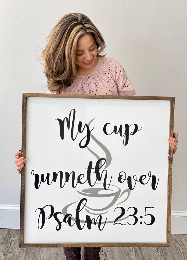 My Cup Runneth Over Sign. Coffee Area Sign. Coffee Decor. | Etsy