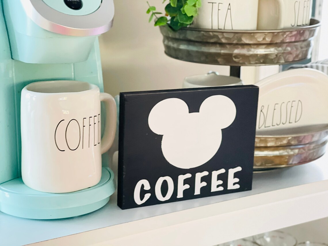 Coffee Disney Sign Mickey Inspired Coffeecoffee Sign Disney - Etsy UK
