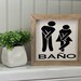 Spanish Restroom Sign Wooden Restroom Sign Silouhette - Etsy