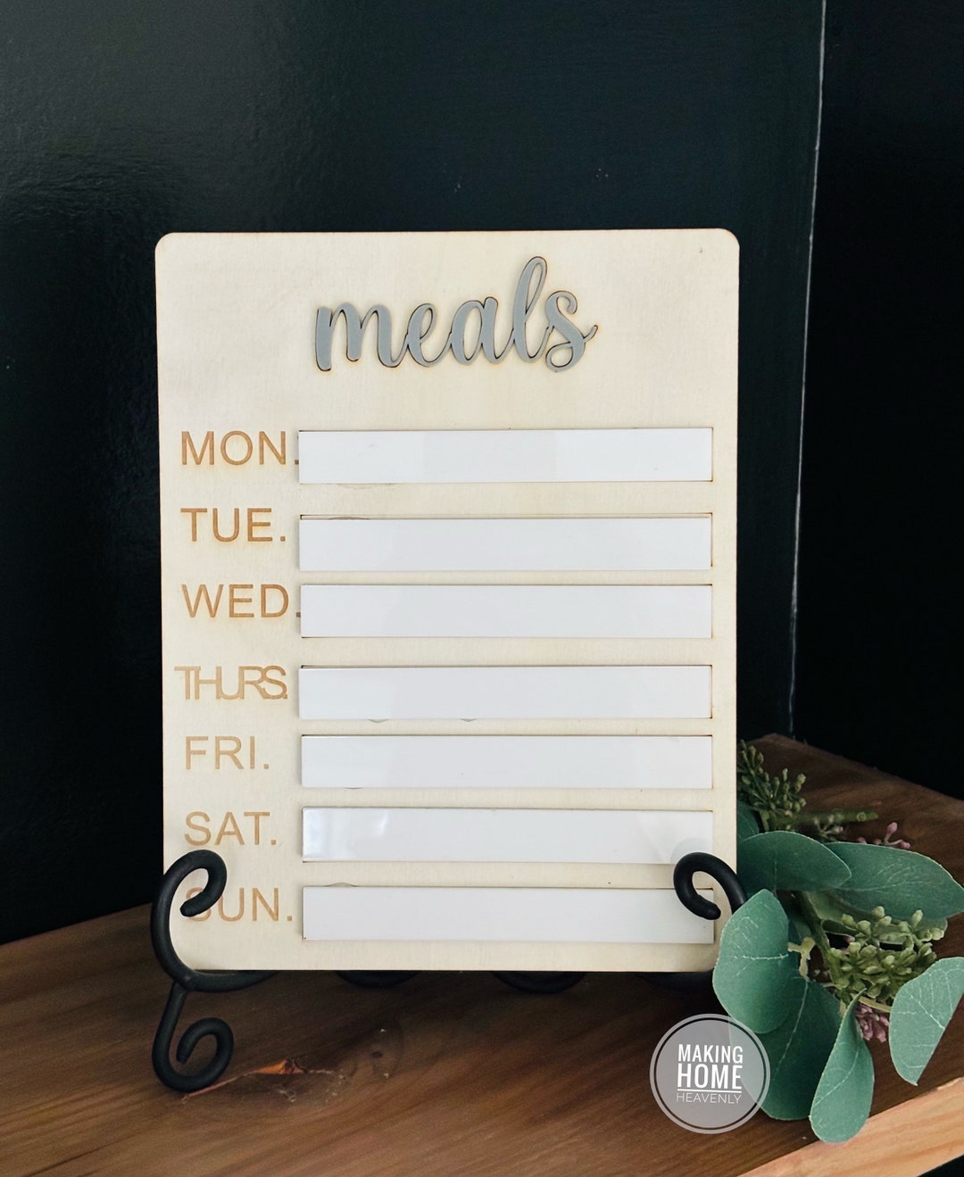 Menu Board Dry Erase Menu Meal Planner Board Modern Menu Sign Meal Prep ...