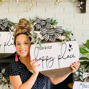 This is Our Happy Place Happy Place Door Hanger Happy Place - Etsy