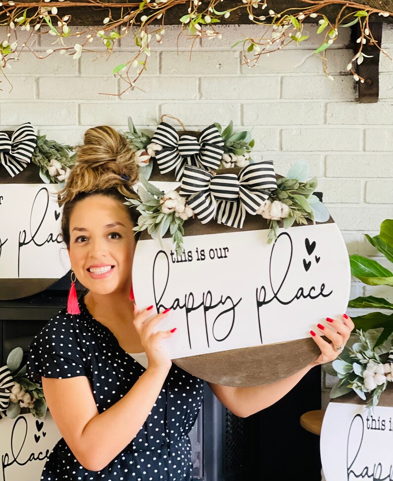 This is Our Happy Place Happy Place Door Hanger Happy Place - Etsy