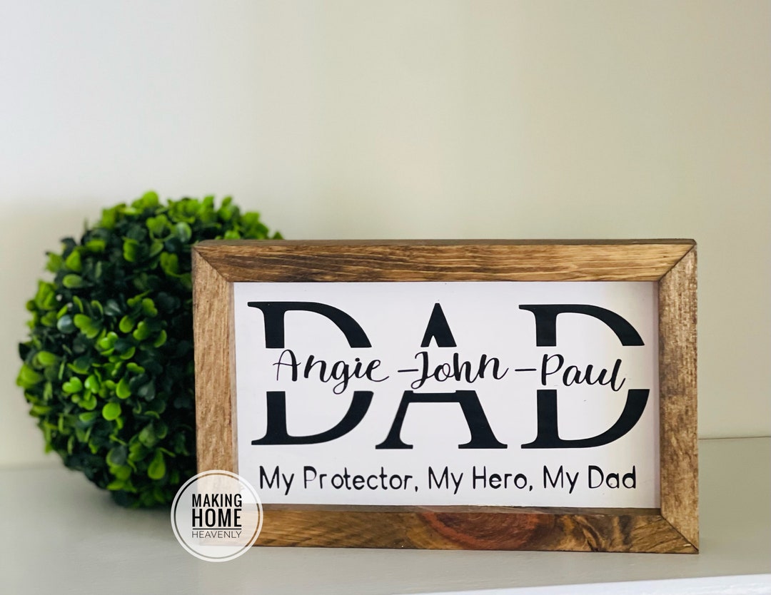 Fathers Day Gift, Personalized Dads Sign, Dads Sign Gift Idea, Dad Wood ...