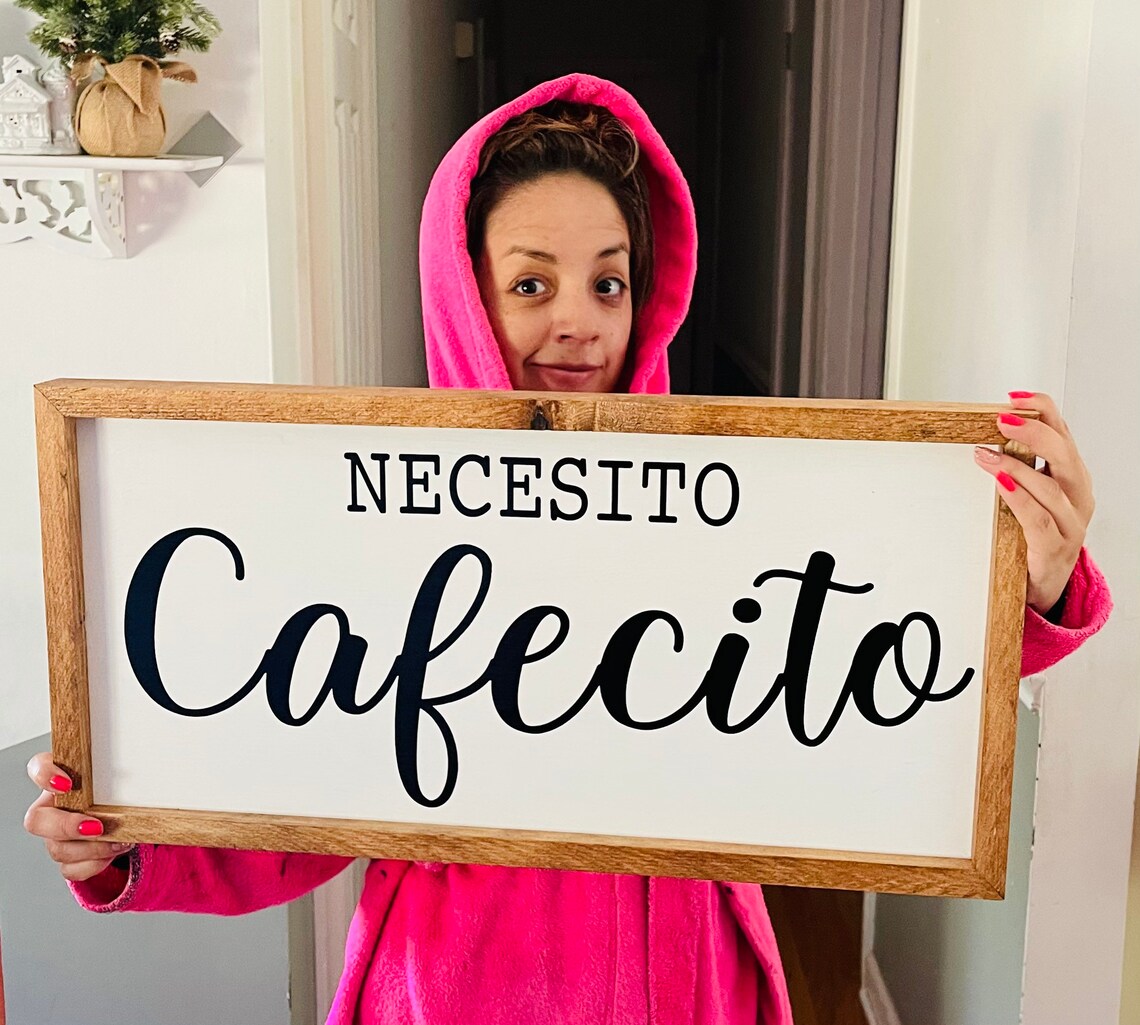 Necesito Cafecito Cafecito Sign Cafecito Decor Coffee Sign - Etsy