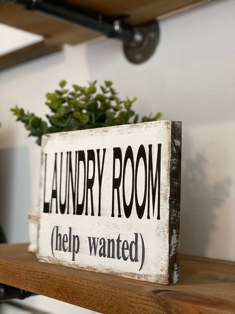 Laundry Room Sign. Help Wanted. Laundry Room Decor. Farmhouse - Etsy