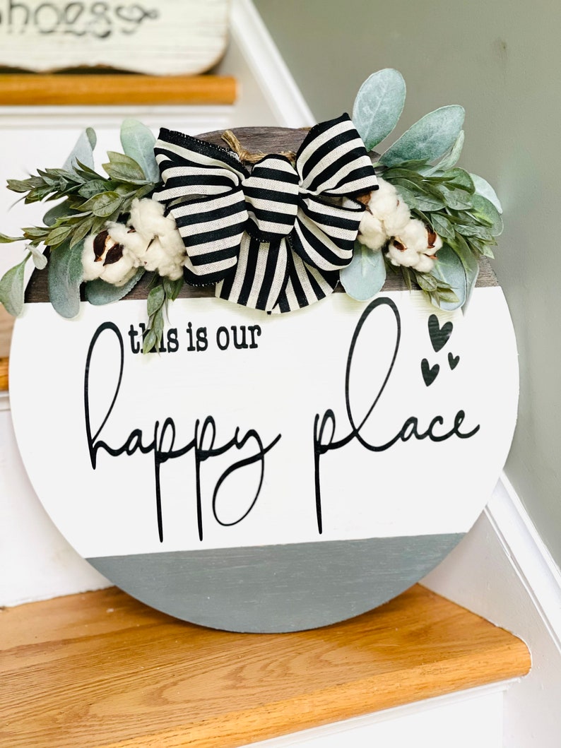 This is Our Happy Place Happy Place Door Hanger Happy Place | Etsy