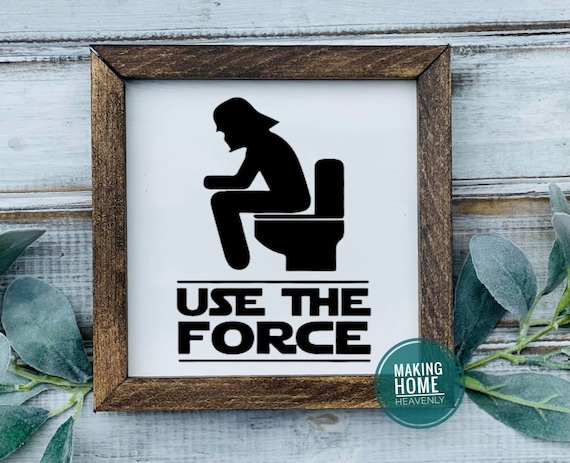 Use the Force Star Wars Bathroom Sign Darth Vader Disney | Etsy