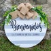 Welcome Door Sign Spanish Circle Welcome Sign Personalized Welcome Sign ...
