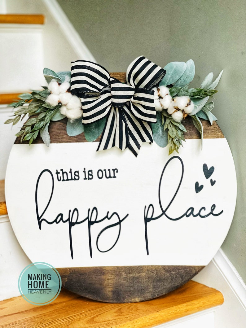 This is Our Happy Place Happy Place Door Hanger Happy Place | Etsy
