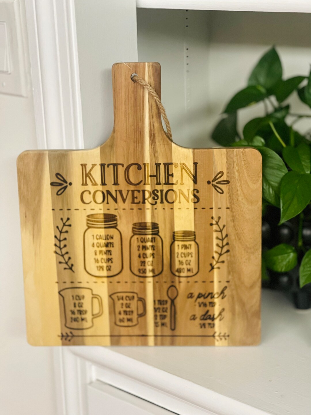Kitchen Conversion Board Measurement Chart Engraved Measurement Board ...