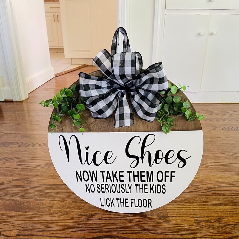 No Shoes Funny Sign - Etsy