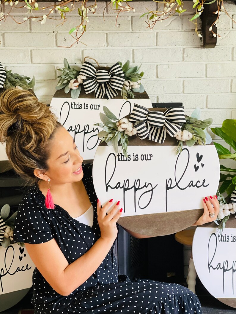 This is Our Happy Place Happy Place Door Hanger Happy Place | Etsy
