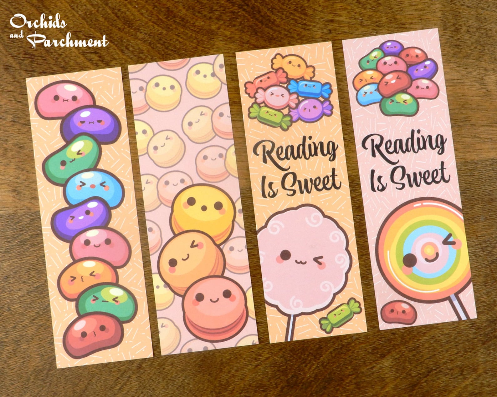 Bookmark Set Sweet Treats Bookmarks Kawaii Candy Bookmarks - Etsy