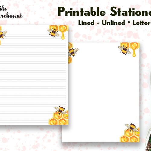 Stationery Honey Bees Letter Writing Paper Letter Size - Etsy