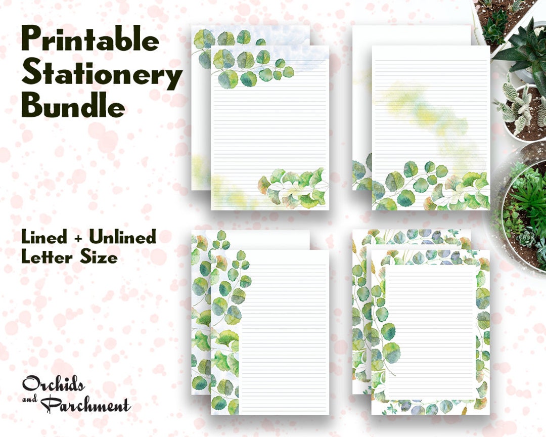 Stationery Spring Story Bundle - Letter Writing Paper - Letter Size 8 ...