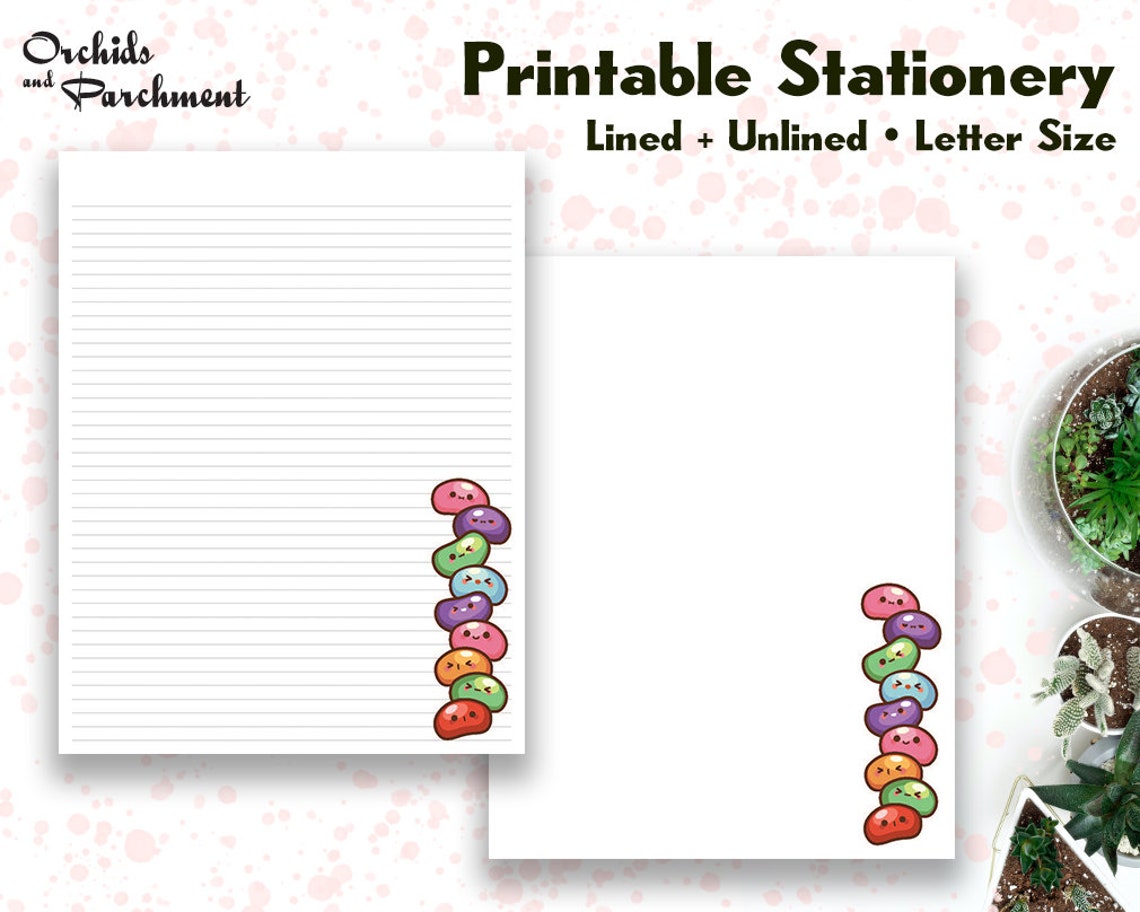 Stationery Sweet Treats Jelly Beans - Letter Writing Paper - Letter ...