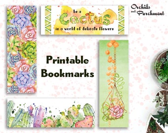 Plant Printable Digital Bookmark Set of 3 Printable Bookmark - Etsy