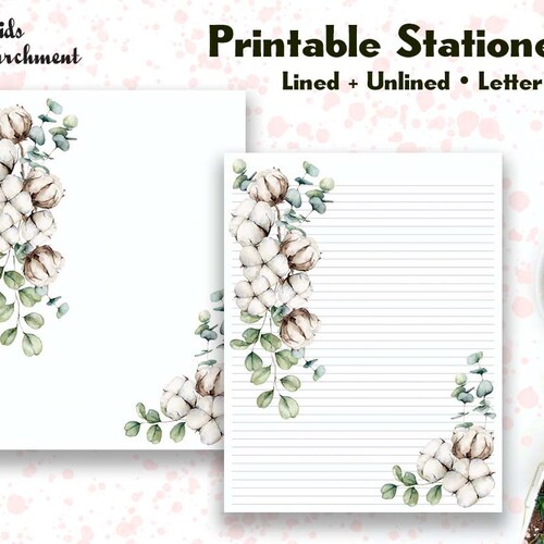 Printable Stationery Paper/ A4 8.5x11 / Lined Unlined / - Etsy