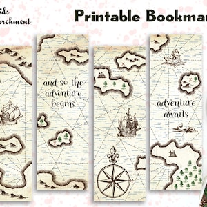 Bookmark Set Adventure Map - Printable - Instant Download PDF - Etsy