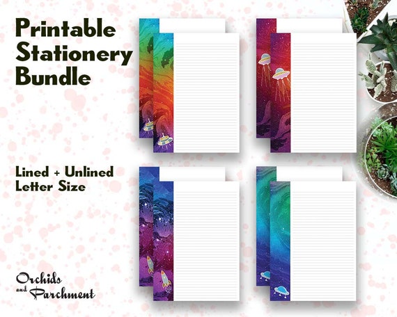 Stationery Space Bundle Letter Writing Paper Letter Size - Etsy