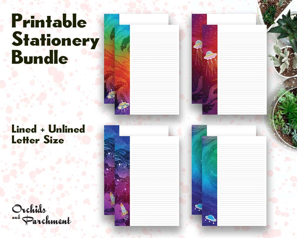 Stationery Space Bundle- Letter Writing Paper - Letter Size 8.5x11 ...