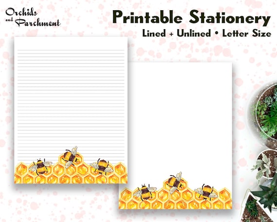 Bee Stationery Printable Cute Bee Gnome Printable Sticker Graphic By