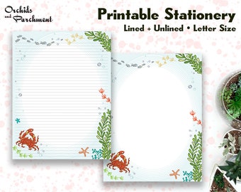 Ocean Letter Paper - Etsy