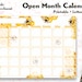 Open Calendar Honey Bees Landscape Letter Size 11 X 8.5 Planner Blank ...