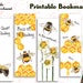 Bookmark Set Honey Bees - Printable - Instant Download PDF - Etsy