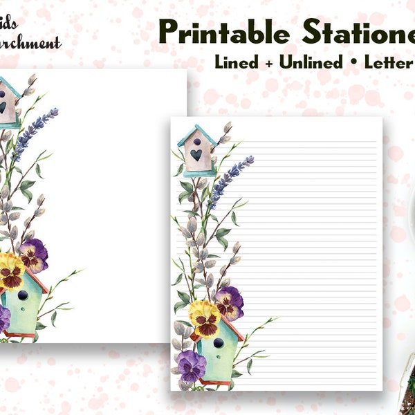 Spring Printable Stationery - Etsy