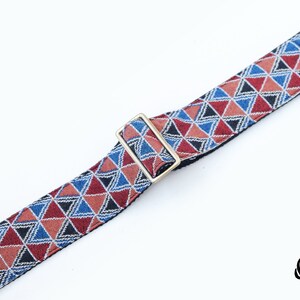 Red Triangle Woven Guitar Strap - Etsy