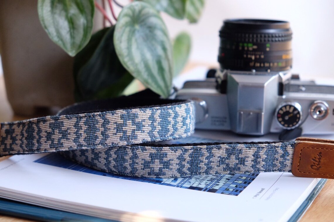 Blue Woven Camera Strap - Etsy