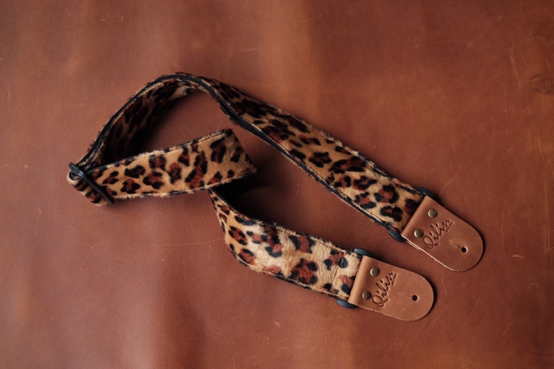 Leopard Guitar Strap | Etsy