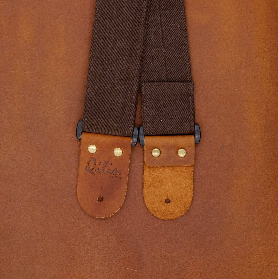 Brown Denim Guitar Strap - Etsy