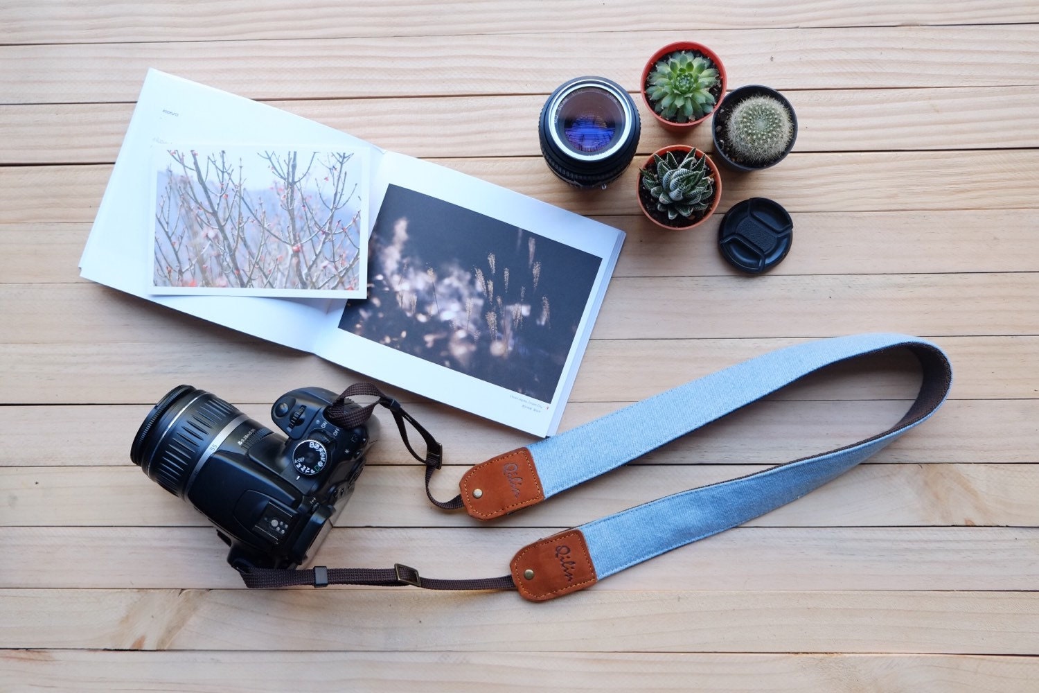 Deep Blue & Light Blue Denim Camera Strap - Etsy