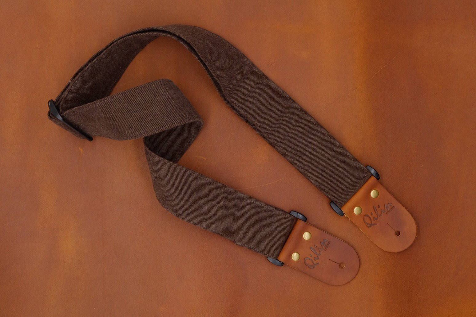 Brown Denim Guitar Strap - Etsy