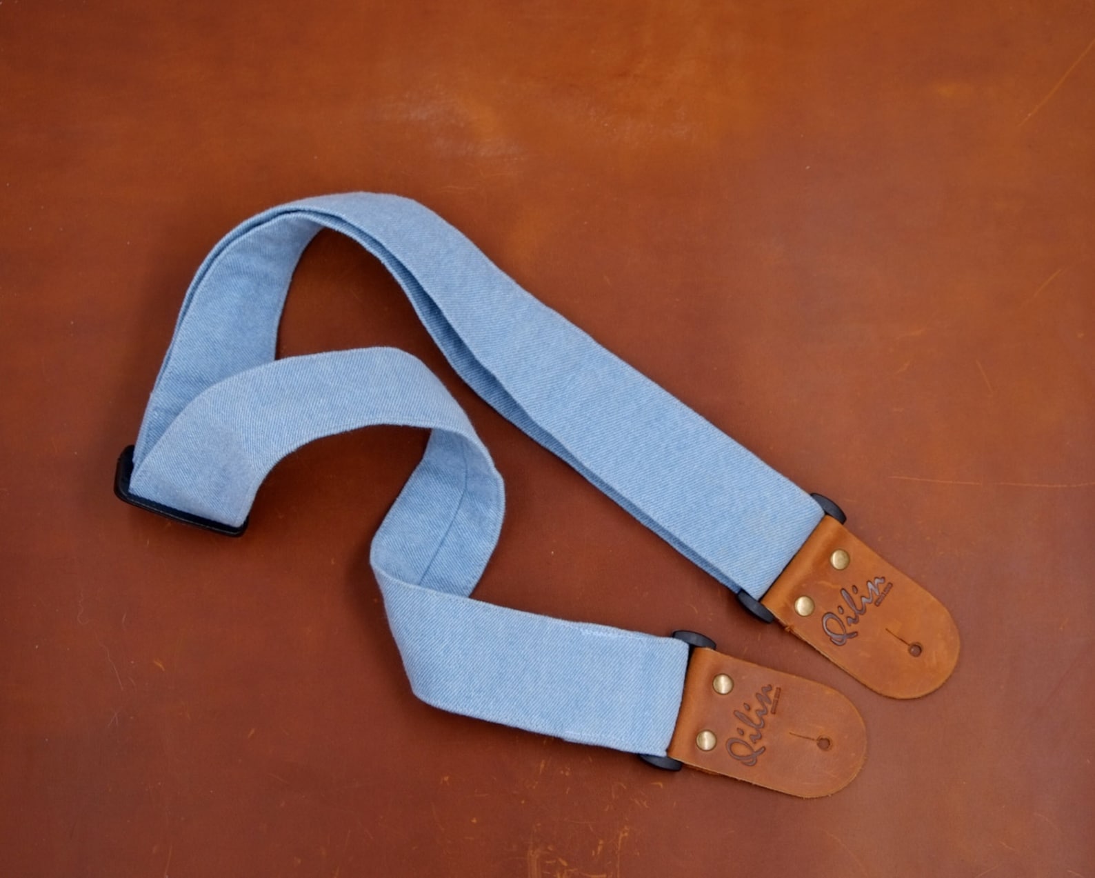 Light Blue Denim Guitar Strap - Etsy