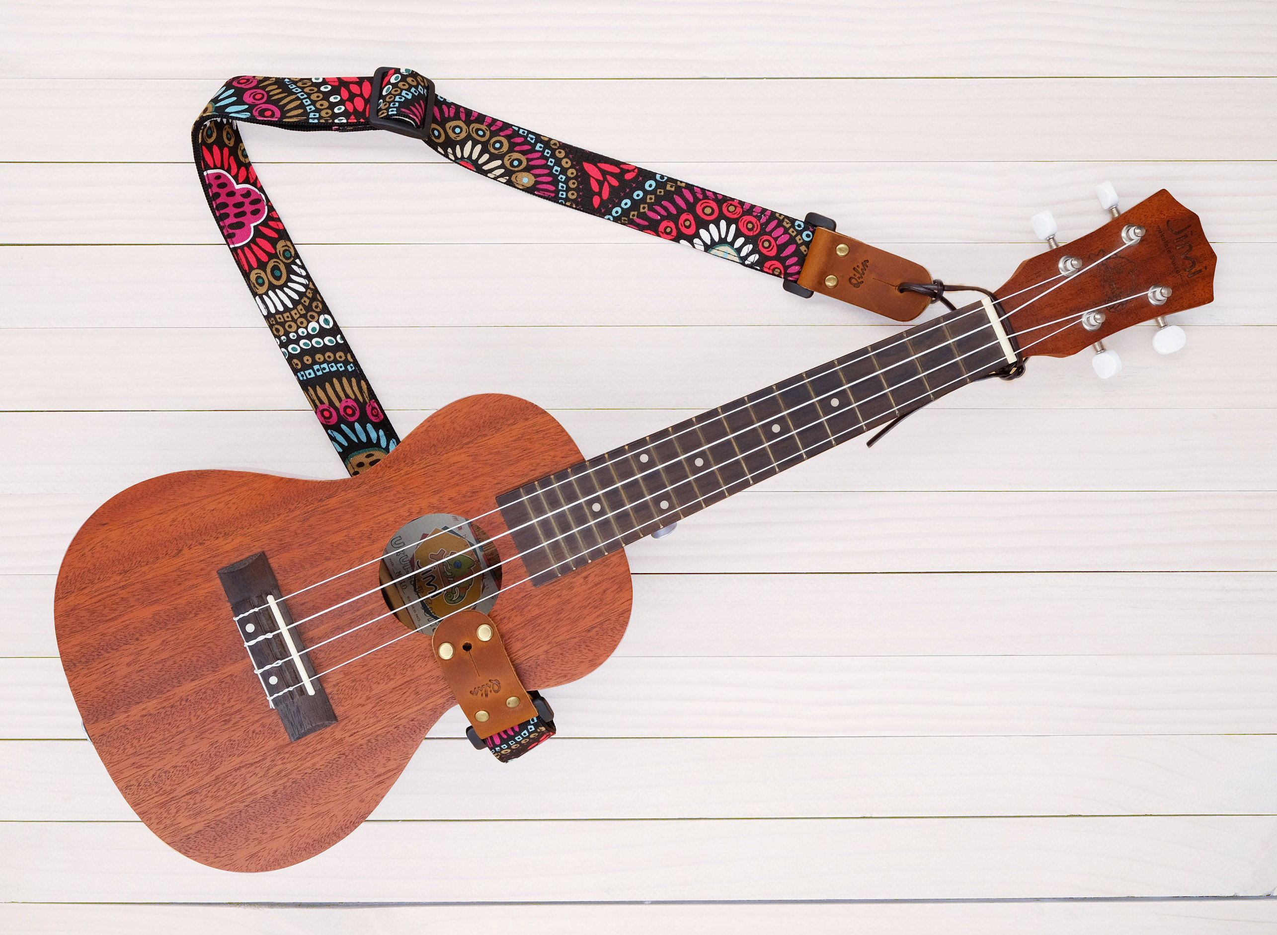 Black Retro Style Ukulele Strap 3in1 | Etsy