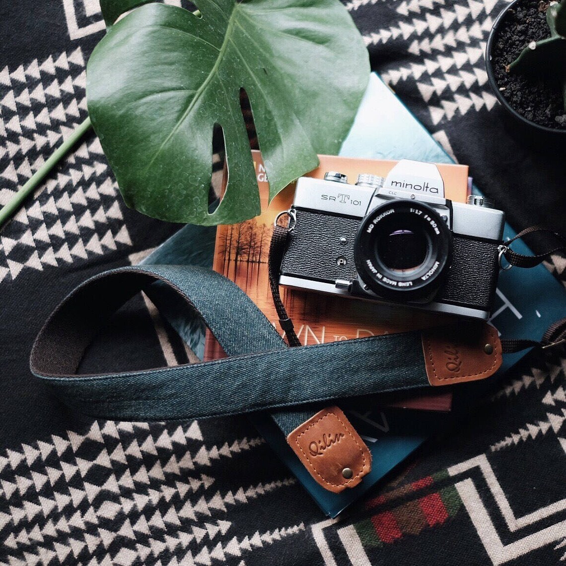 Deep Blue & Light Blue Denim Camera Strap - Etsy