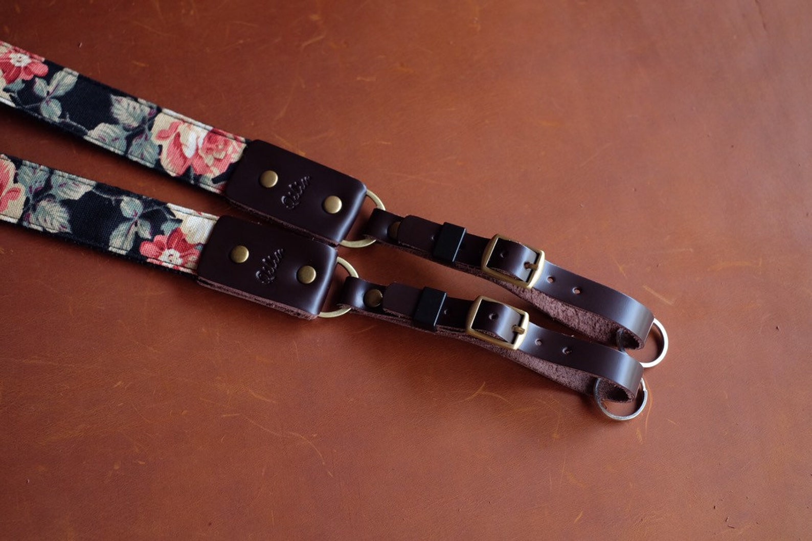 Black Flower Vintage Camera Strap / Bag Strap - Etsy