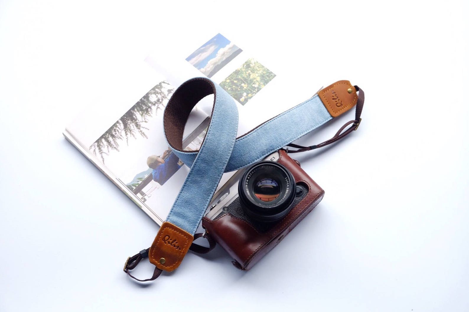 Deep Blue & Light Blue Denim Camera Strap - Etsy