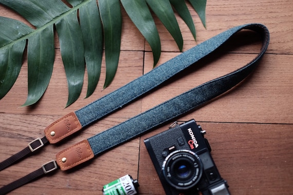 Deep Blue Denim Camera Strap | Etsy