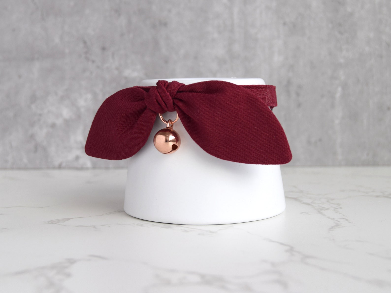 Burgundy Fancy Cat Collar With Rose Gold Bell Luxury - Etsy