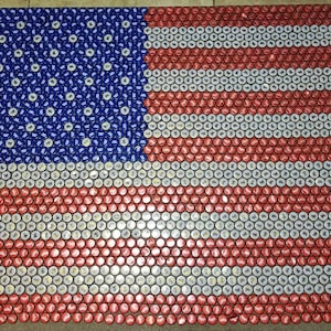 American Flag Bottle Cap Sign - Etsy