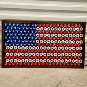 American Flag Bottle Cap Sign - Etsy