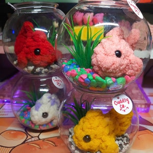 Crochet Forever Fish Friend, Crochet Fish Bowl, Crochet Pet Fish ...