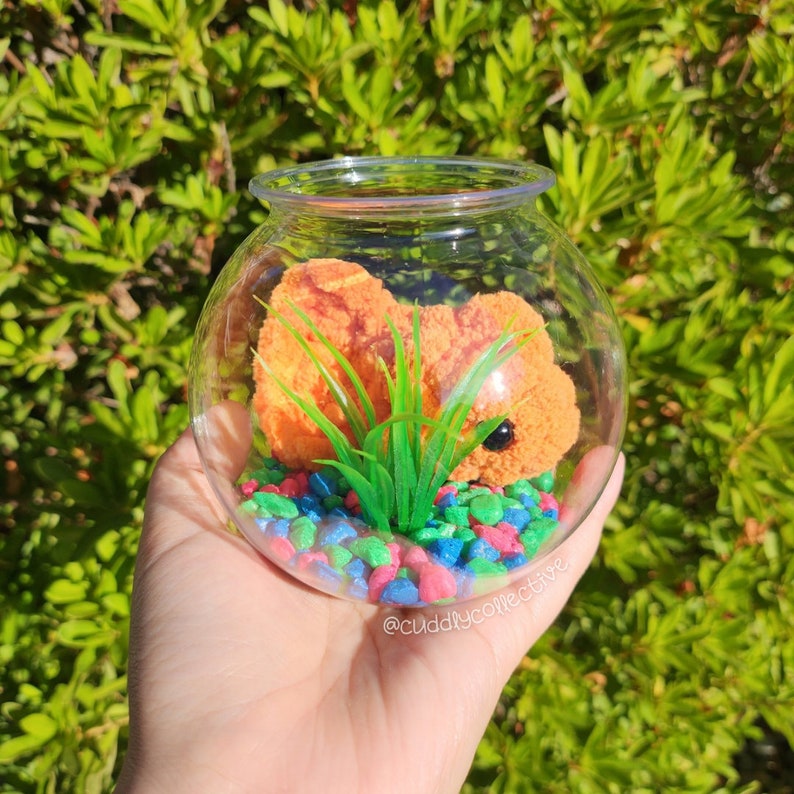 Crochet Forever Fish Friend, Crochet Fish Bowl, Crochet Pet Fish ...