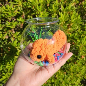 Crochet Forever Fish Friend, Crochet Fish Bowl, Crochet Pet Fish ...